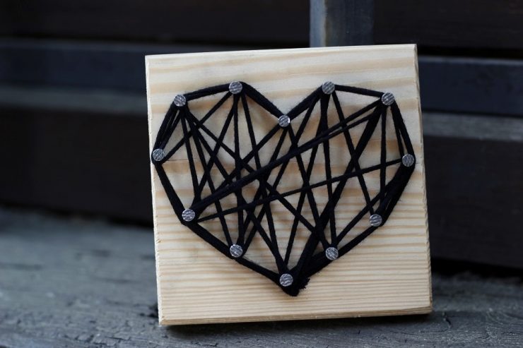 DIY Fadenbild mit Nägeln - String Art - The inspiring life